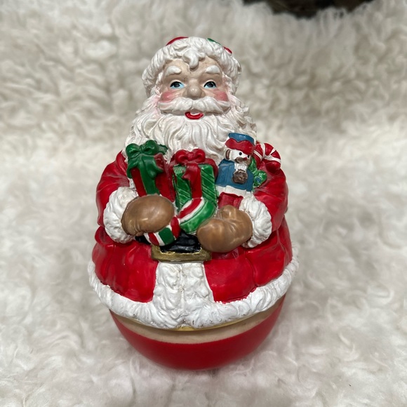 Holiday | San Francisco Music Box Company Santa Round Bottom Santa ...